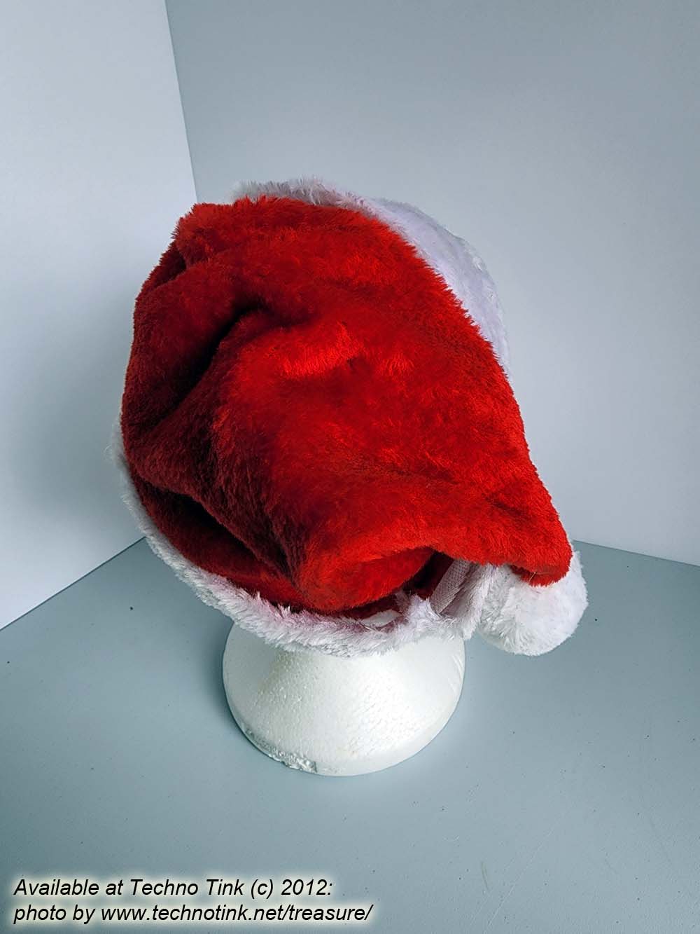 Plush Red Santa Hat with White Trim and Tassle - The Techno Tink Magic ...
