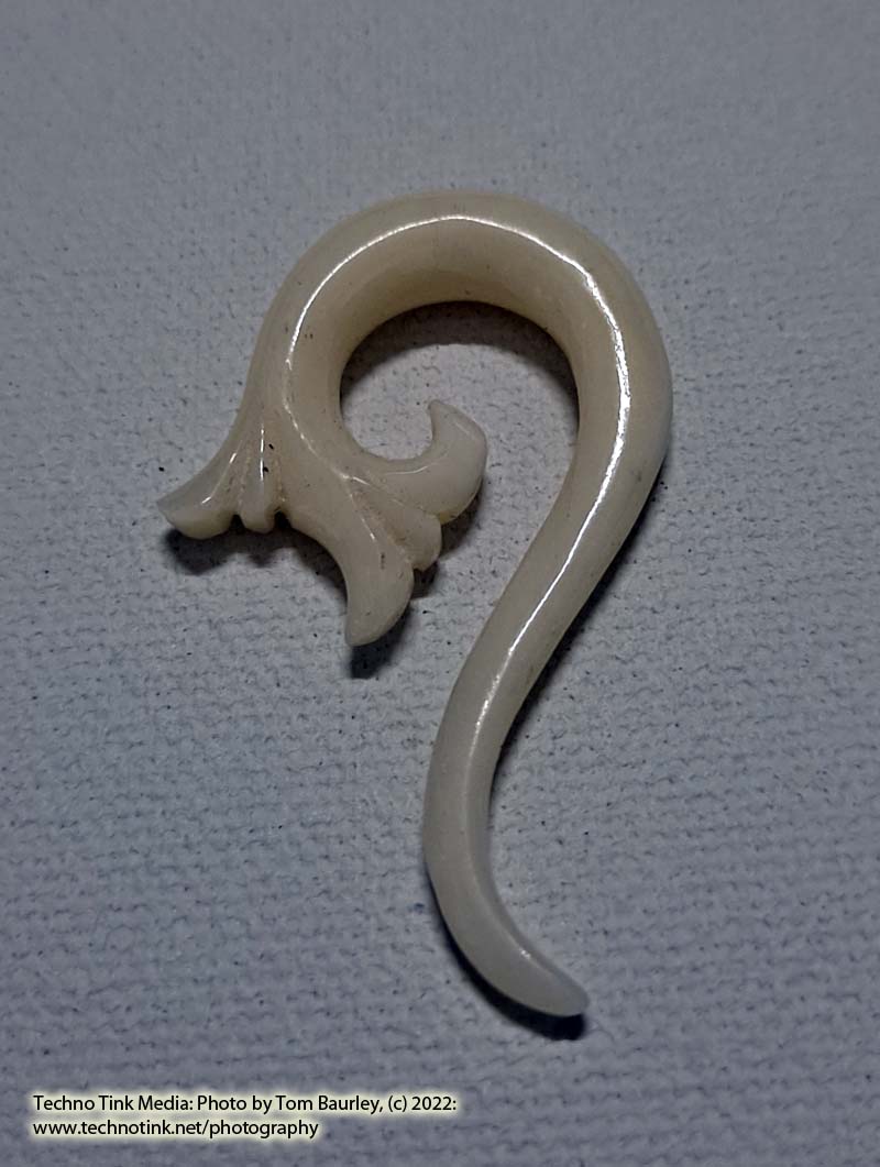 Single Small Floral Hook Bone Plug/Earring