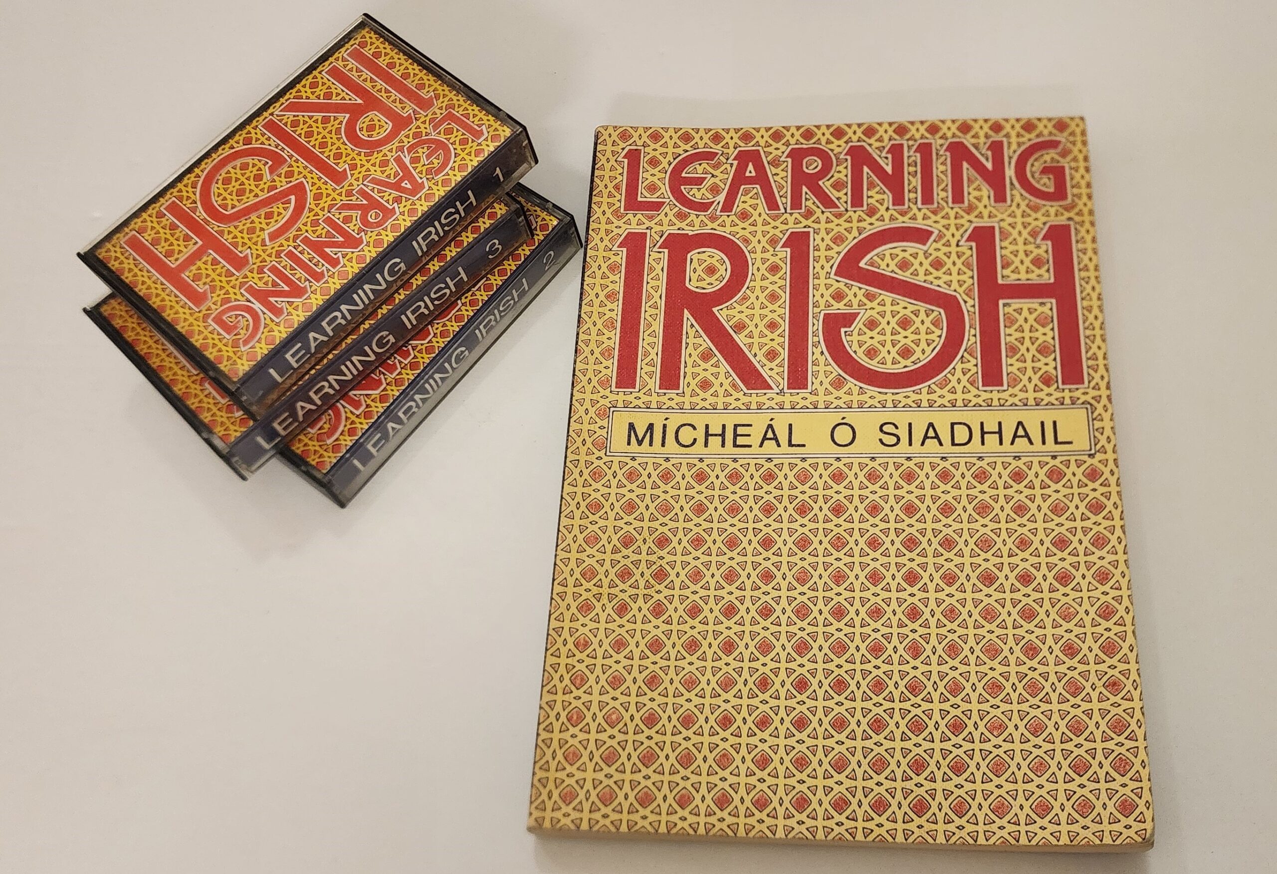 Learning Irish by Micheal O Siadhail : Book and 3 cassette tapes